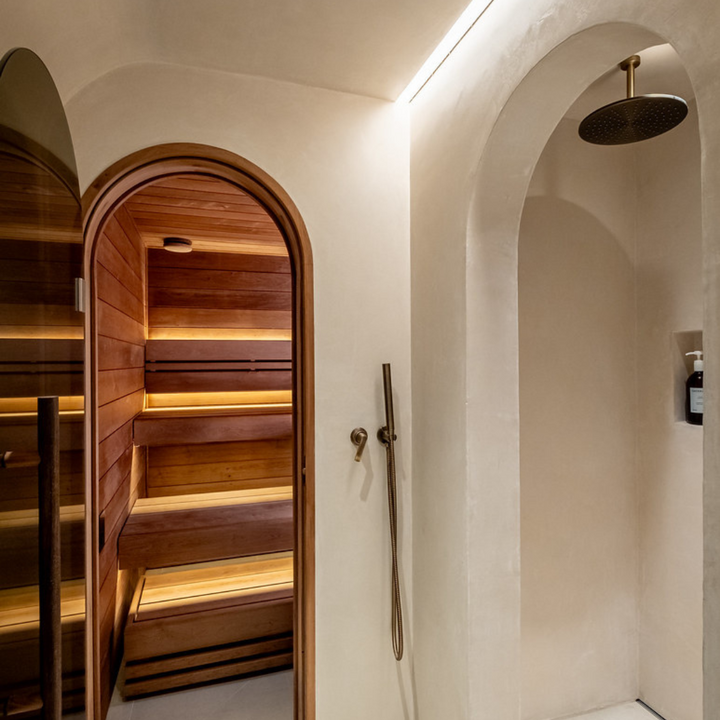 Bespoke micro sauna installation: Burghley Road, Kentish Town, North L ...