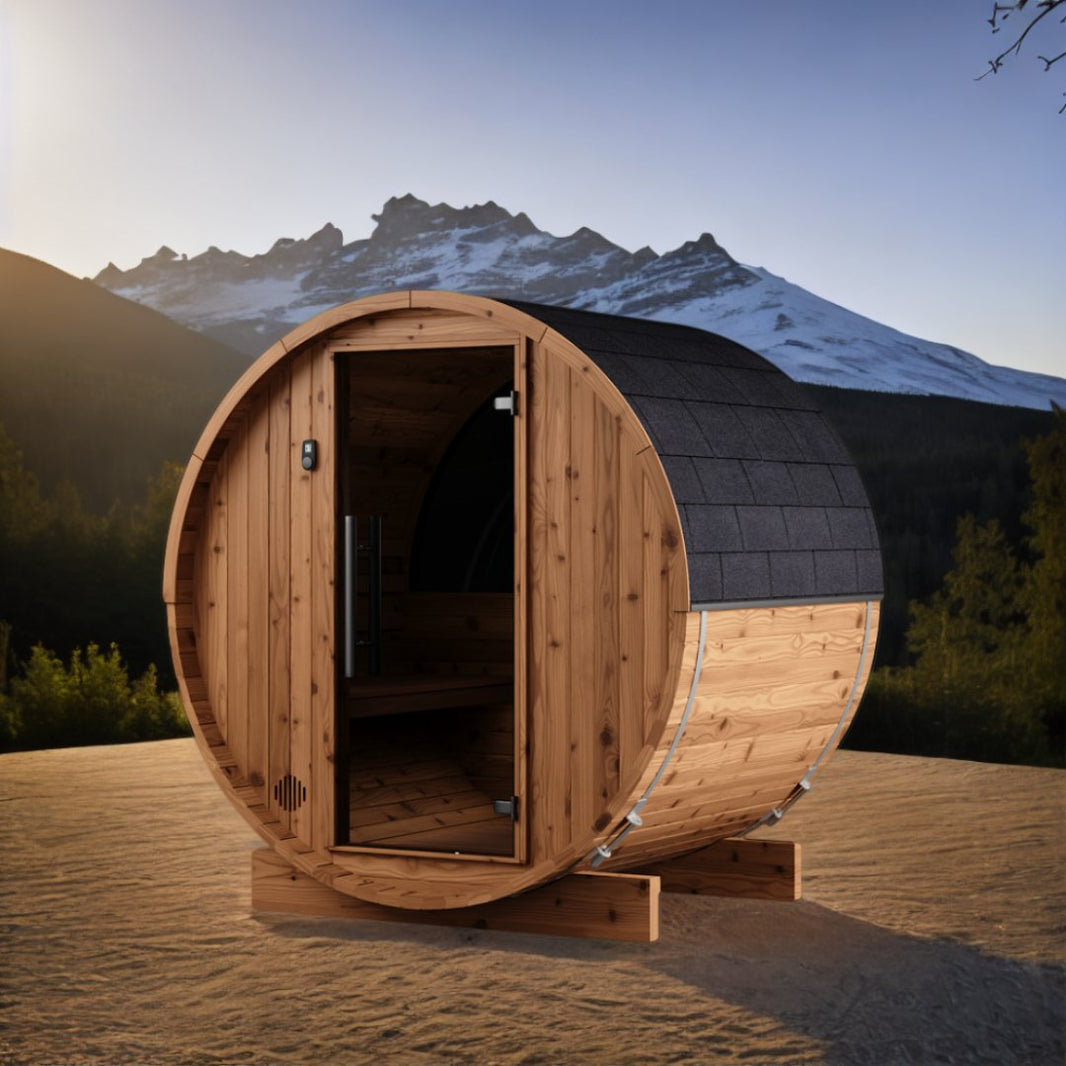 Thermo Wood Barrel Sauna - Micro | Finnmark Sauna