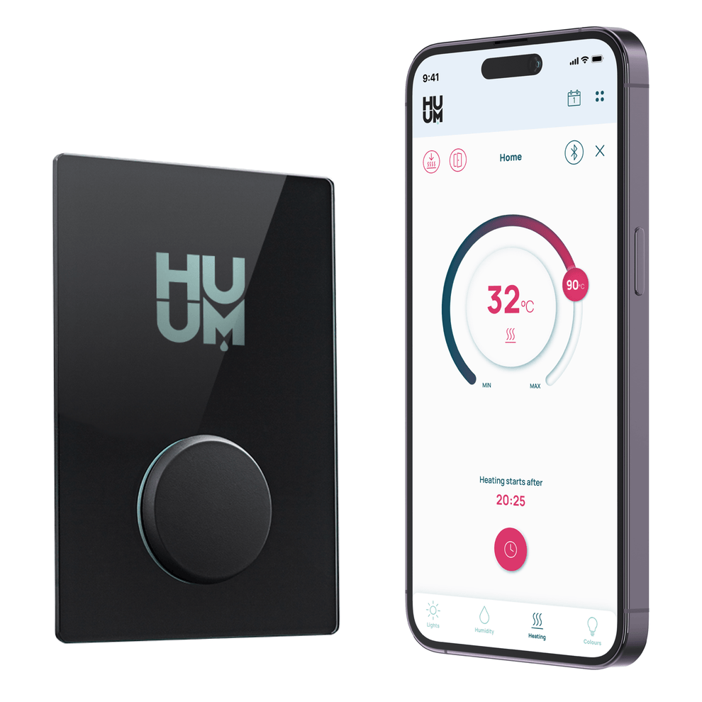 UKU Wi-Fi Control Unit Glass Black by HUUM | Finnmark Sauna