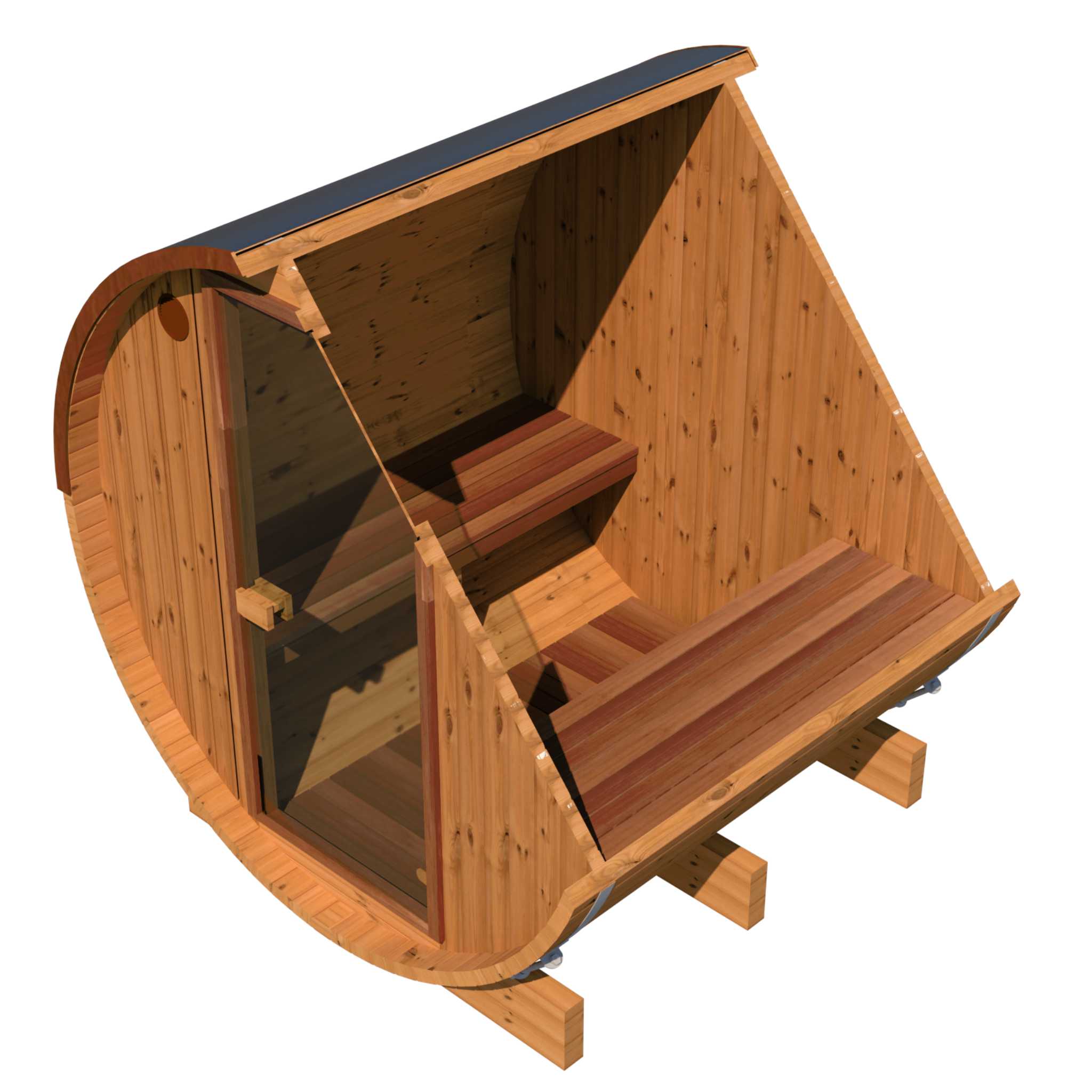 Thermo Wood Barrel Sauna - Small | Finnmark Sauna