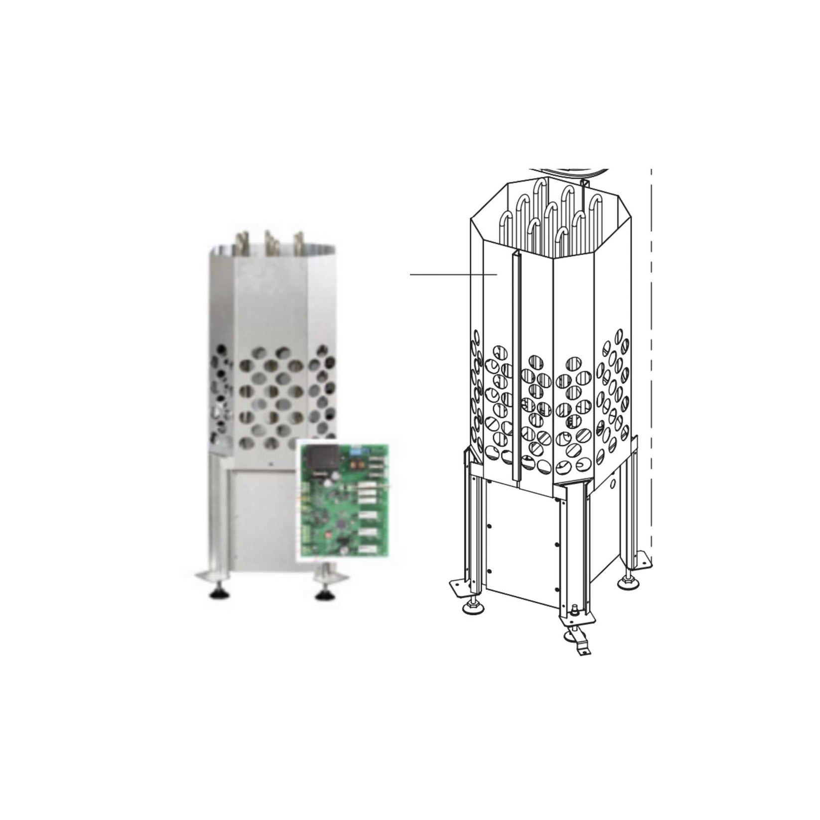 Tulikivi Rae Granite Nero Assoluto Soapstone Electric Sauna Heater